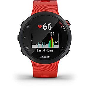 Garmin 010-N2156-06 Forerunner 45 GPS Heart Rate Monitor Running Smartwatch (Lava Red) - (Renewed)