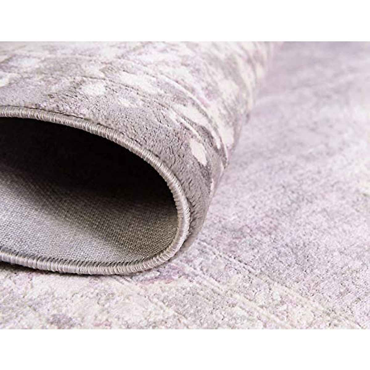 Unique Loom Traditional Classic Intricate Design with Distressed Vintage Detail, Area Rug, 3 ft 3 in x 5 ft 3 in, Purple/Ivory