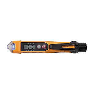 Klein Tools NCVT-4IR Non-Contact Volt Tester, 12 - 1000V AC Pen with IR Thermometer -22 to 482 deg F, LED and Audible Alarms, Pocket Clip