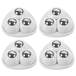 iplusmile 4 Pcs Adhesive Casters Wheels Stick On Wheels Stainless Steel Rollers Wheel 360°Rotation Wheel for Trash Can Projects Crafts, Boxes, Storage Container Moving
