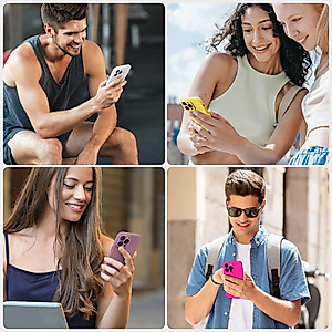 Miracase Designed for iPhone 14 Pro Max Phone Case with Screen Protector,[Upgraded Enhanced Camera Protection],Shockproof Liquid Silicone Case with Microfiber Lining,6.7 inch(Hot Pink)