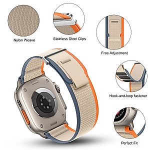 Eweison Sport Trail Loop Strap Compatible for Apple Watch Band 38mm 40mm 41mm 42mm 44mm 45mm 49mm for Women Men,Adjustable Breathable Nylon Braided Wristband for iWatch Series Ultra 9 8 7 6 5 4 3 2 1