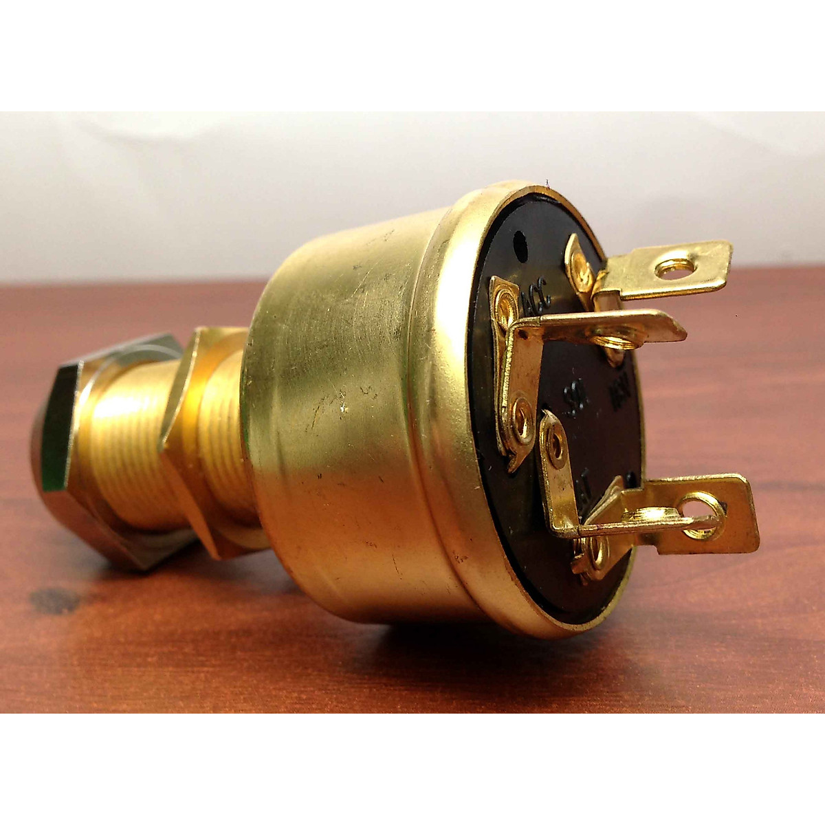 MARINE BRASS IGNITION STARTER SWITCH 4 TERMINALS 3 POSITIONS HEAVY DUTY OFF ON