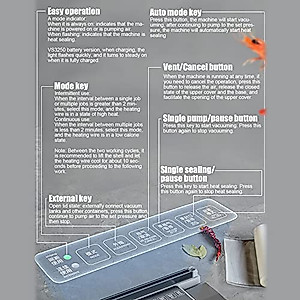 Cosiki Sealing Machine, Leak Proof Food Packing Machine 170W 5mm for Home Use (US Plug 110V)