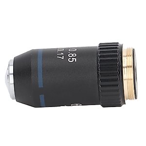 Achromatic Microscope, Microscope Objective Lens 20.2mm Interface 60X Brass Spring Protection Device for Laboratory