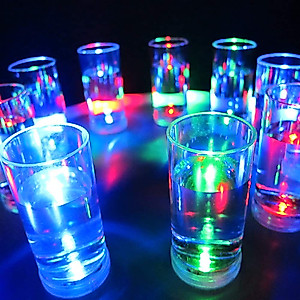 Light Up Glowing Shooter Glasses (Set of 12) - Light Up LED Shot Glasses - Assorted Color Mix in Red, Blue and Green