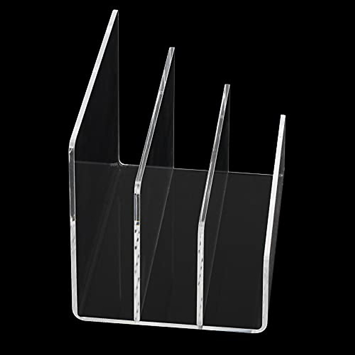 YiePhiot Crystal Clear Acrylic Desktop File Sorter Thick Cast Holder for Paper Letter Eyeshadow Makeup for Any Home or Office Desktop Mail Organizer File Sorter