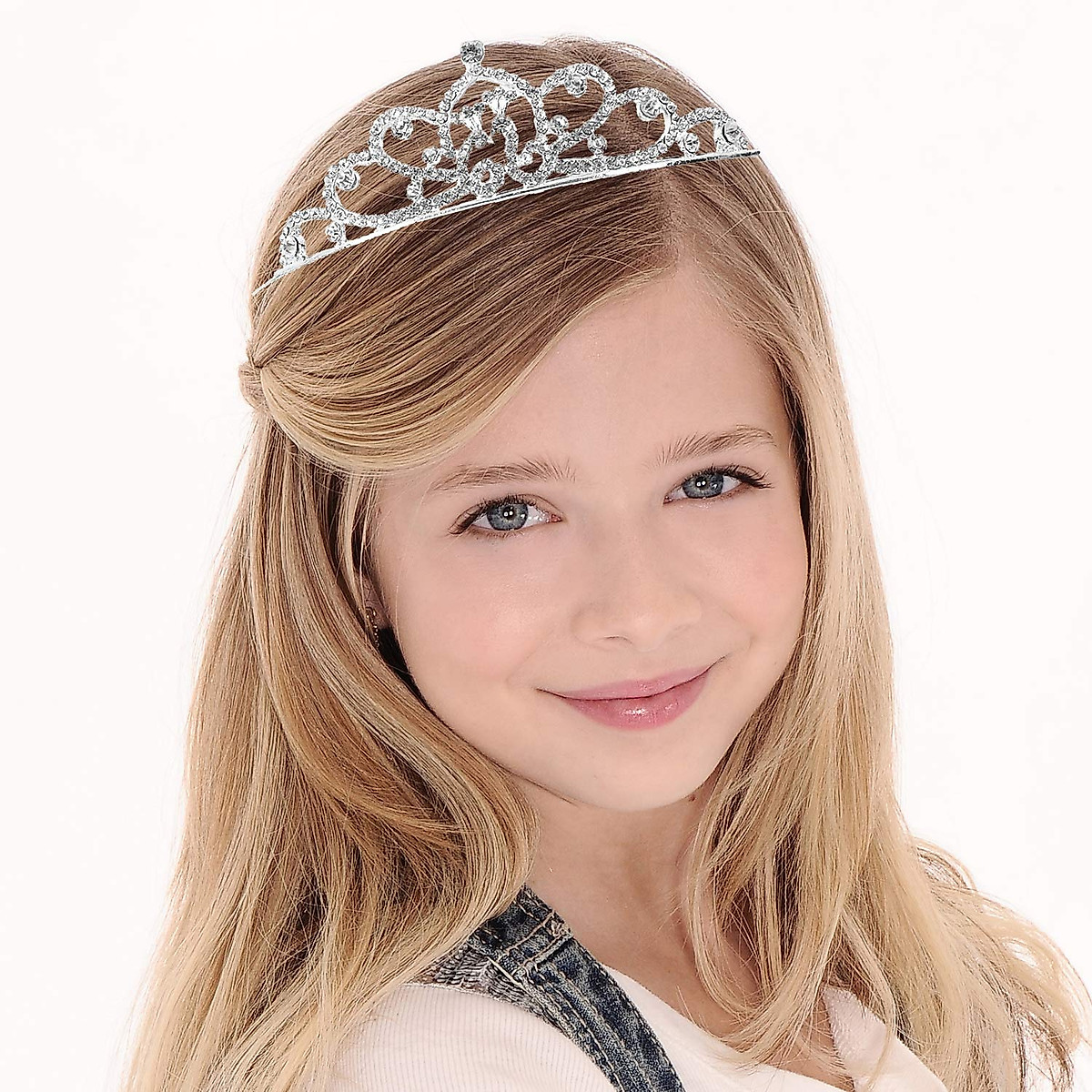 Hedume 6 Pack Girls Princess Crystal Tiara Crown, Rhinestone Princess Crown for Birthday Party, Wedding, Prom, Pageant