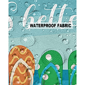 Outdoor Waterproof Pillow Covers for Patio Furniture Summer Beach Decorative Throw Pillow Cover Life Is Better in Flip Flops Pillowcases Set of 2 Cushion Case for Sofa Couch Chair Home Decor 18x18inch