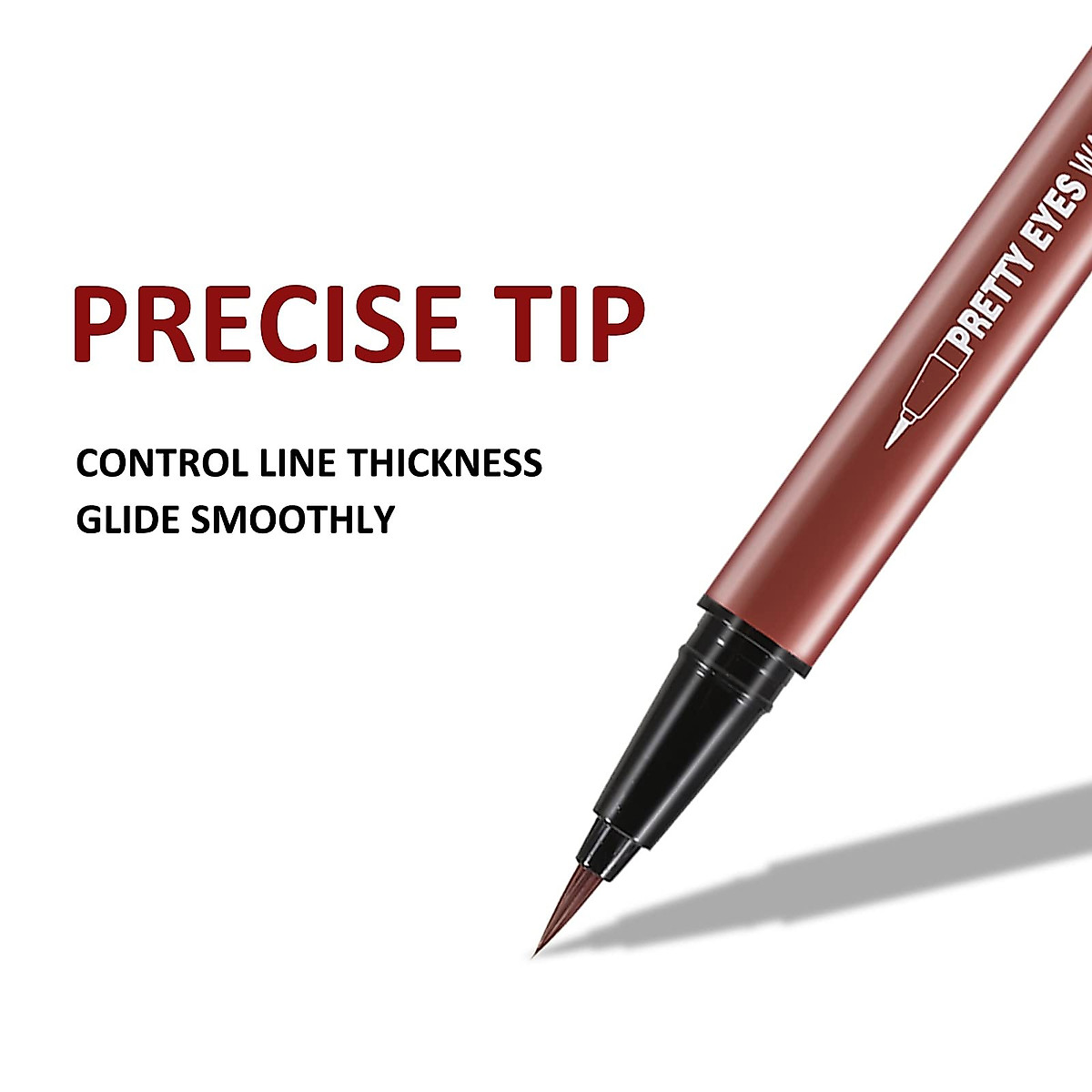 Boobeen Liquid Eyeliner Pen, Matte Eye Liner with Precision Tip, Long Lasting Eyeliner Pencil for Bold Eye Makeup, Glides on Smoothly