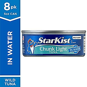 StarKist Chunk Light Tuna in Water, 5 oz Can, Pack of 8
