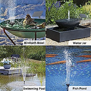 Biling Solar Water Fountain Pump Outdoor, Upgraded Solar Fountain Pond Pump Kit with Stake, Solar Powered Fountain Water Pump for Bird Bath, Garden, Backyard, Pool, Fish Tank