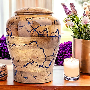 Displayex India Handmade Lightning Urns for Human Ashes Adult Male Female - Dog Cat Pet Memorial Urn, Urn for Ashes for Men Women, Burial Urns for Cremated Remains, Decorative Urns Keepsake Box