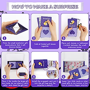 Halloween Surprise Gift Box Explosion, Happy Halloween Exploding Gift Box, Funny Money Box for Cash Candies Gift, for Kids Women Men Best Friend Girlfriend Wife Sister