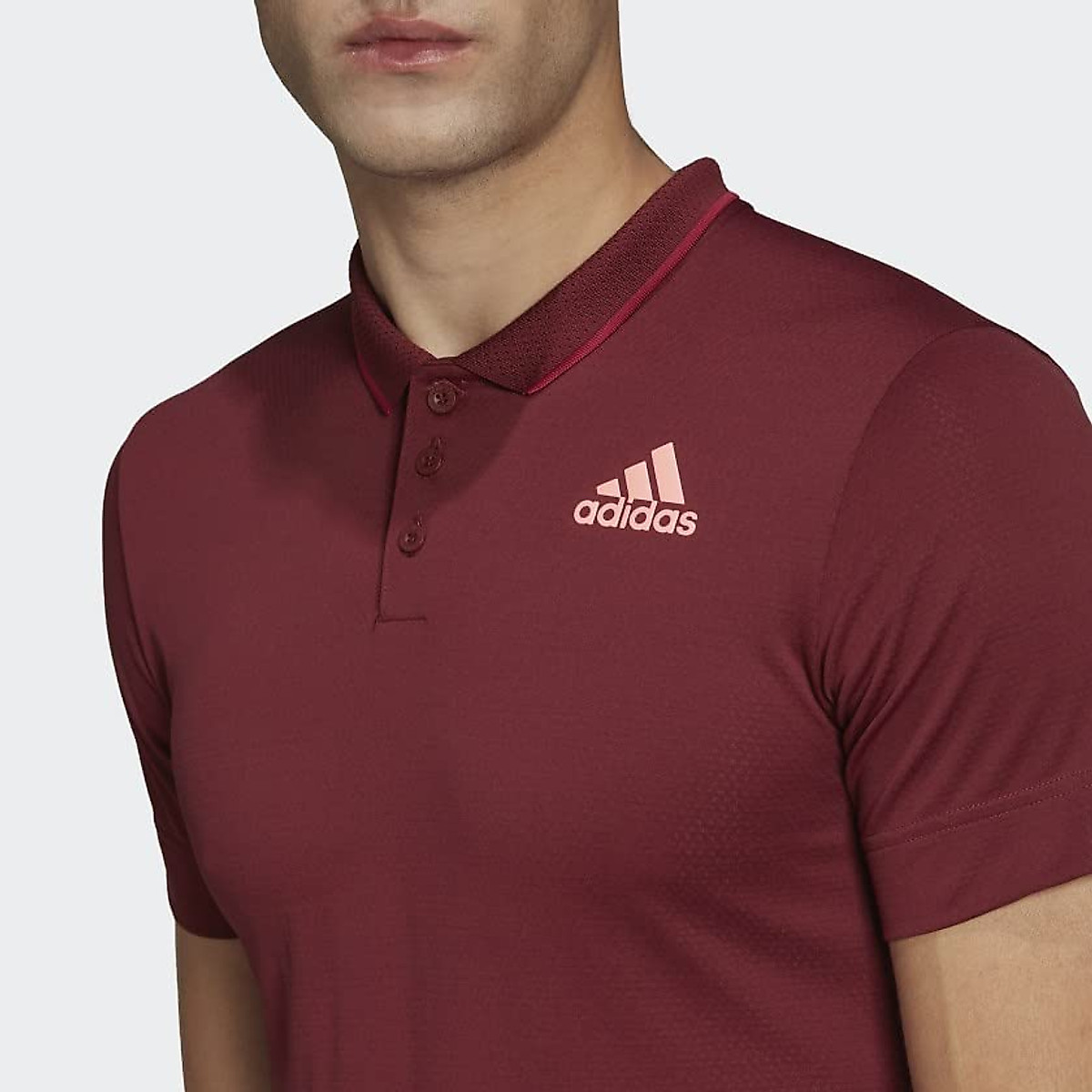 adidas Men's Tennis Freelift Polo Shirt, Shadow Red, X-Large