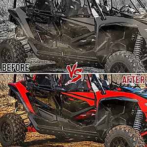 SAUTVS Lower Door Panels for Talon, Rear Lower Door Inserts with Built-in Frame for Honda Talon 1000X-4 2019-2024 Accessories, Plastic Lower Half Door Panels Replace #08P71-HL7-A20