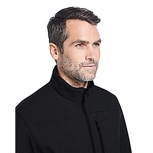 Weatherproof Men's Midweight Water and Wind Resistant Soft Shell Jacket Black (XL)