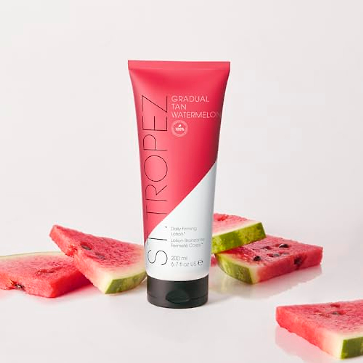 St.Tropez Gradual Tan Watermelon, Daily Firming Lotion, Hydrating Self Tan Moisturizer, 5 Skincare Benefits, Vegan, Natural & Cruelty Free, 6.7 Fl Oz