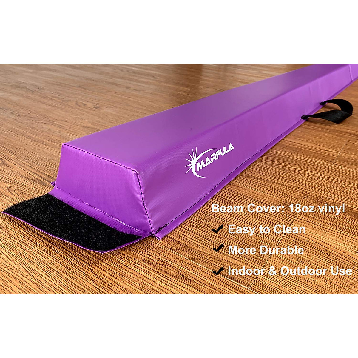 MARFULA 6 FT / 8 FT / 9 FT / 10 FT Balance Beam Folding Floor Gymnastics Equipment for Kids, Non Slip Base, Gymnastics Beam for Training Home Gym Use