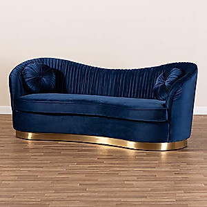 Baxton Studio Sofas, Royal Blue/Gold