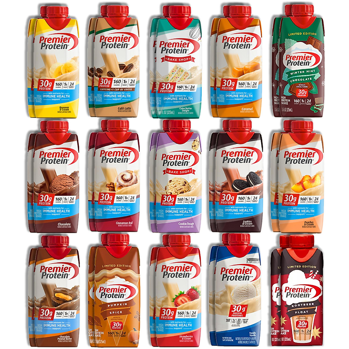 Niro Assortment | 16 Pack | Protein Shake Variety Pack | 8 Delicious Assorted Flavors | 160 Calories | 24 Vitamins & Minerals | Niro Beverage Sleeve Included