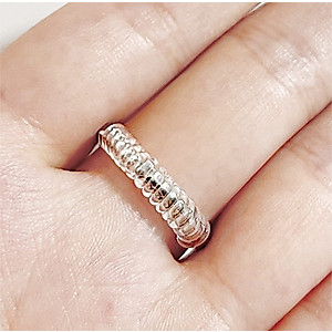 Invisible Ring Size Adjuster 2 Sizes of 12 Packs, Silicone Ring Size Adjuster for Loose Rings,for Men and Women,Spiral Silicone Tightener Fits Most Round Rings(6+6)