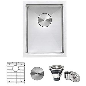 Ruvati 14-inch Undermount Wet Bar Prep Sink Tight Radius 16 Gauge Stainless Steel Single Bowl - RVH7114