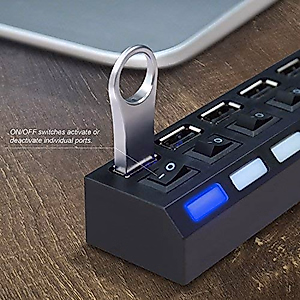 7-Port USB 2.0 Hub High Speed ON/Off Sharing Switch for PC Laptop (689421)