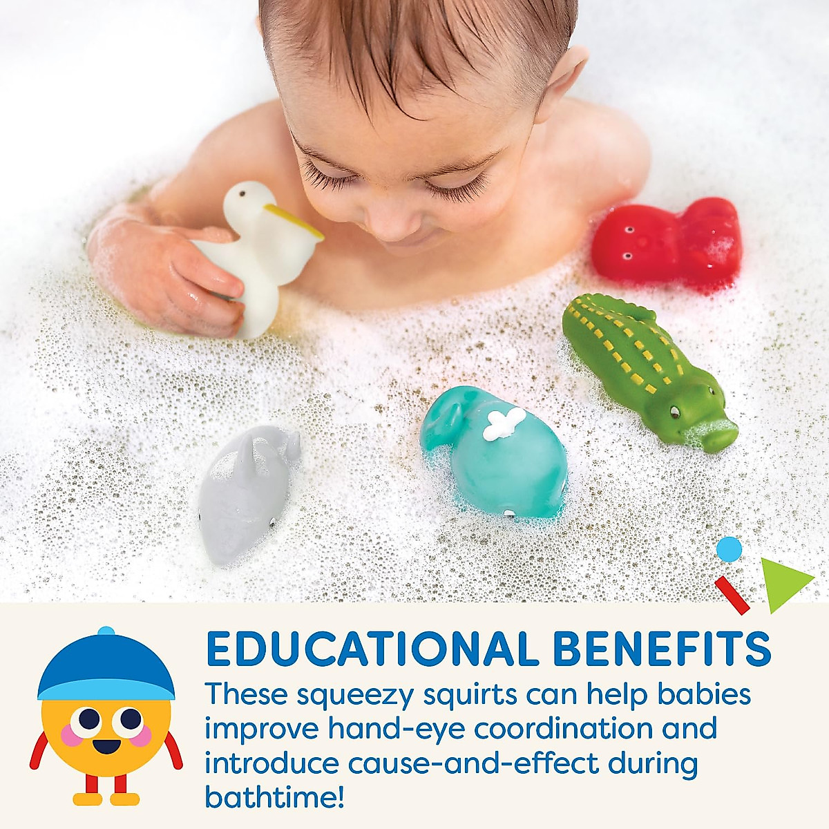 Battat – Assorted Bath Toys – 9Pcs Animal Squirters – Water Squirt Toys – Bath & Pool – 10 Months + – Bath Buddies (9Pcs)