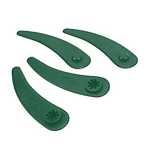 Lawn Mower Accessories Durable Flexible ABS Lawn Mower Blades 25 Pieces for Garden (Green)