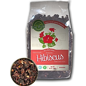 Eat Well Whole Hibiscus Flowers 16 oz Packet, Dried Hibiscus Flower for Hibiscus Tea Bulk Hibiscus Sabdariffa, Natural Edible Culinary Roselle Flowers, Gourmet Herbal Tea Ingredient for Loose Leaf Tea…