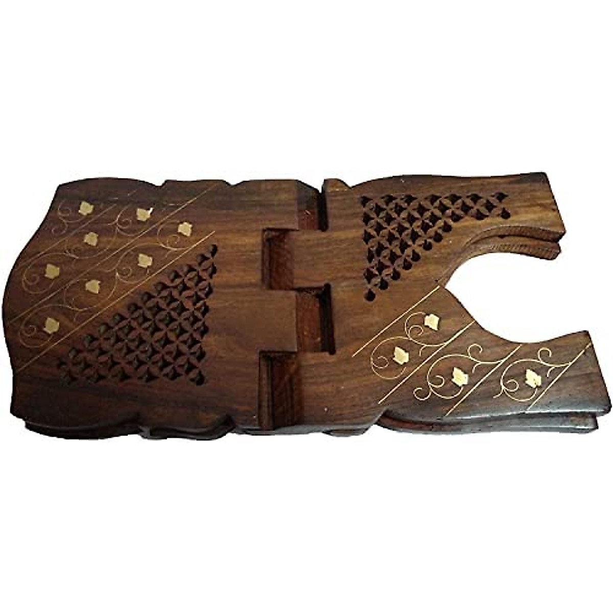 Garden Of Arts Wooden Handmade Quran Geeta Bible Holder Support Stand Reading Book Holder Display Folding Religious Prayer Stand Wooden Holy Book Stand Small Size 12 inch