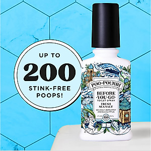 Poo-Pourri Before-You-Go Toilet Spray, Fresh Sea Salt, 4 Fl Oz - Sea Salt, Bergamot and Eucalyptus