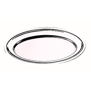 Mepra Oval Serving Fish Plate 45x32 cm Stainless Steel Finish, Dishwasher Safe