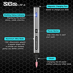 AM ARROWMAX 4-Speed Electric Mini Drill Pen with Hedgehog Benchtop Press & Electric Cordless Rotary Tool, 10 Small Drill Bits with Aluminium Box, OLED Display, LED Lights, 3/32-Inch Keyless Chuck