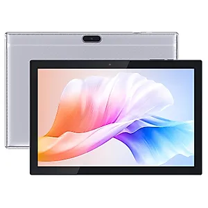 CUPEISI Android 12 Tablets, 10.1 inch Tablet 2GB+32GB Quad-Core Tablet, FHD 1280x800 Display Tablet, 6000mAH Battey, 8MP Dual Camera, Games, Wi-Fi, BT Tableta PC(Silver)
