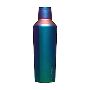 Corkcicle Luxe Collection 16 Ounce Canteen Triple Insulated Stainless Steel Water Bottle with Screw Cap and Extra Wide Mouth, Dragonfly