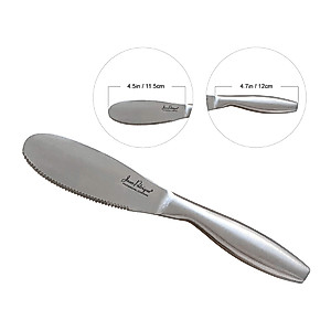 Jean-Patrique Butter Knife and Spreader | A butter knife and spreader with one smooth, rounded edge for spreading and one serrated edge for slicing fresh ingredients | From