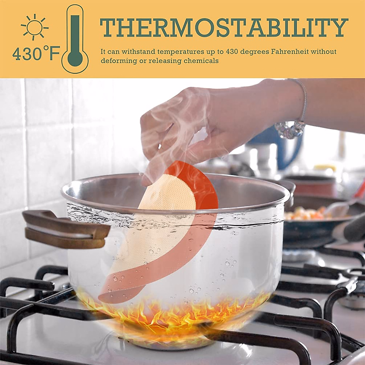 SOLUSTRE Silicone Baking Mats Reusable Non- Stick Pastry Mat Oven Liner Sheets Mats Silicone Pan Liners Round Cake Pan Mat for Making Cookies Macarons Bread Pastry Pizza Cookie Baking Pad 12inch