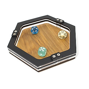 C4Labs Mini Personal Size Hexagon Gaming Dice Tray-7"x5.5"