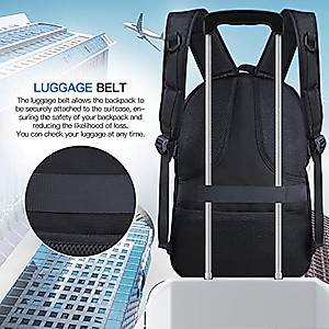 HZENPPOR Travel Backpack for Men, Large Backpack for Men, 50L Laptop Backpacks, Anti Theft XL Extra Big Mens Large Backpack 17.3 Inch Women Men Airline Approved College Bussiness BackPack