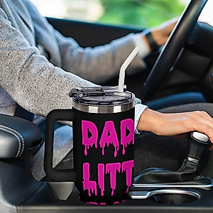 Daddy's Little Slut Insulated Tumbler 40 Oz Stainless Steel Double Wall Vacuum Travel Mug Large Volume Car Cup with Straw Handle