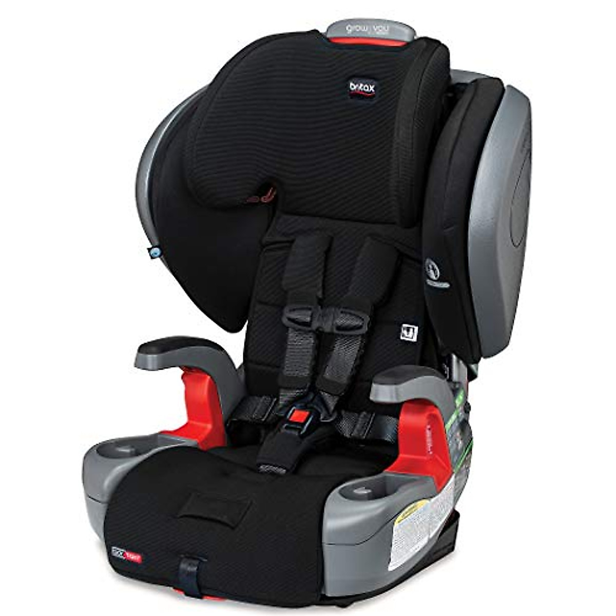 Britax Grow with You ClickTight Plus Harness-2-Booster Car Seat, Jet Safewash Fabric