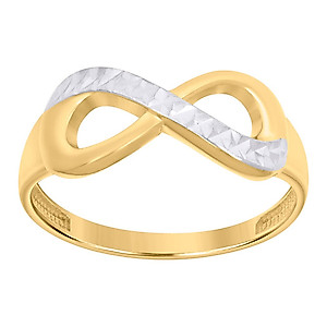 10k Two tone Gold Womens Infinity Ring Measures 7.6mm Wide Jewelry for Women