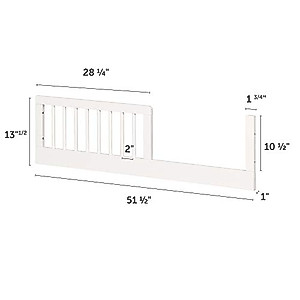South Shore Balka Toddler Rail for Baby Crib Pure White, Bohemian Harmony
