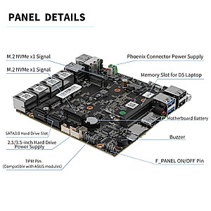 Mrroute Intel Alder Lake-N i3-N305 Fanless Mini PC with Win 11 DDR5 No RAM No SSD 4 Lans 3 Screens Display 2X HDMI&DP&Type-C Pocket Mini Desktop Computer