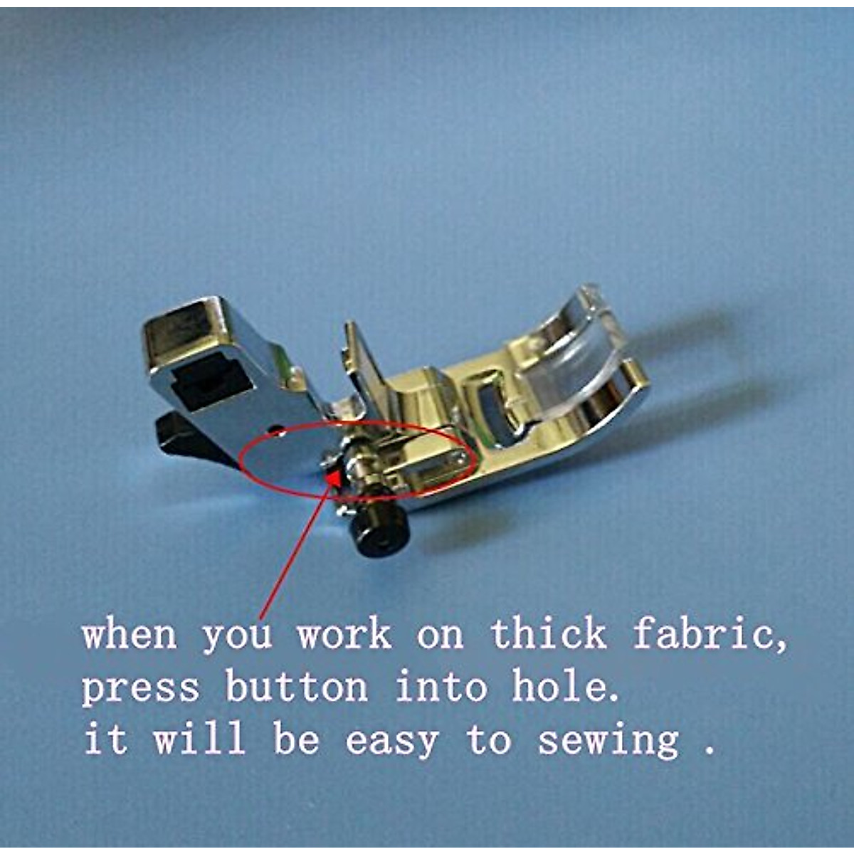 HONEYSEW Zigzag (J) Foot Leveling Button XC3021051 (SA176) with Low Shank Adapter for Baby Lock, Brother Singer