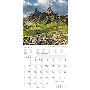Alpen 2024 - Brochure Calendar 30 x 30 cm (30 x 60 Open) - Calendar with Space for Notes - The Alps - Picture Calendar - Wall Planner - Nature Calendar