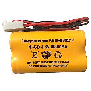 Day-Brite CXL6VBXT Dual-Lite 0120894 12-894 Astralite 20-0001 A15032-1 4.8v 800mAh NiCad Battery 100-003-A113 OSA004