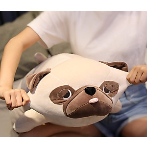 Spring Country Bulldog Plush Toy, 20 Inch Stuffed Animal Throw Plushie Pillow Doll, Soft Fluffy Puppy Dog Hugging Cushion - Present for Every Age & Occasion